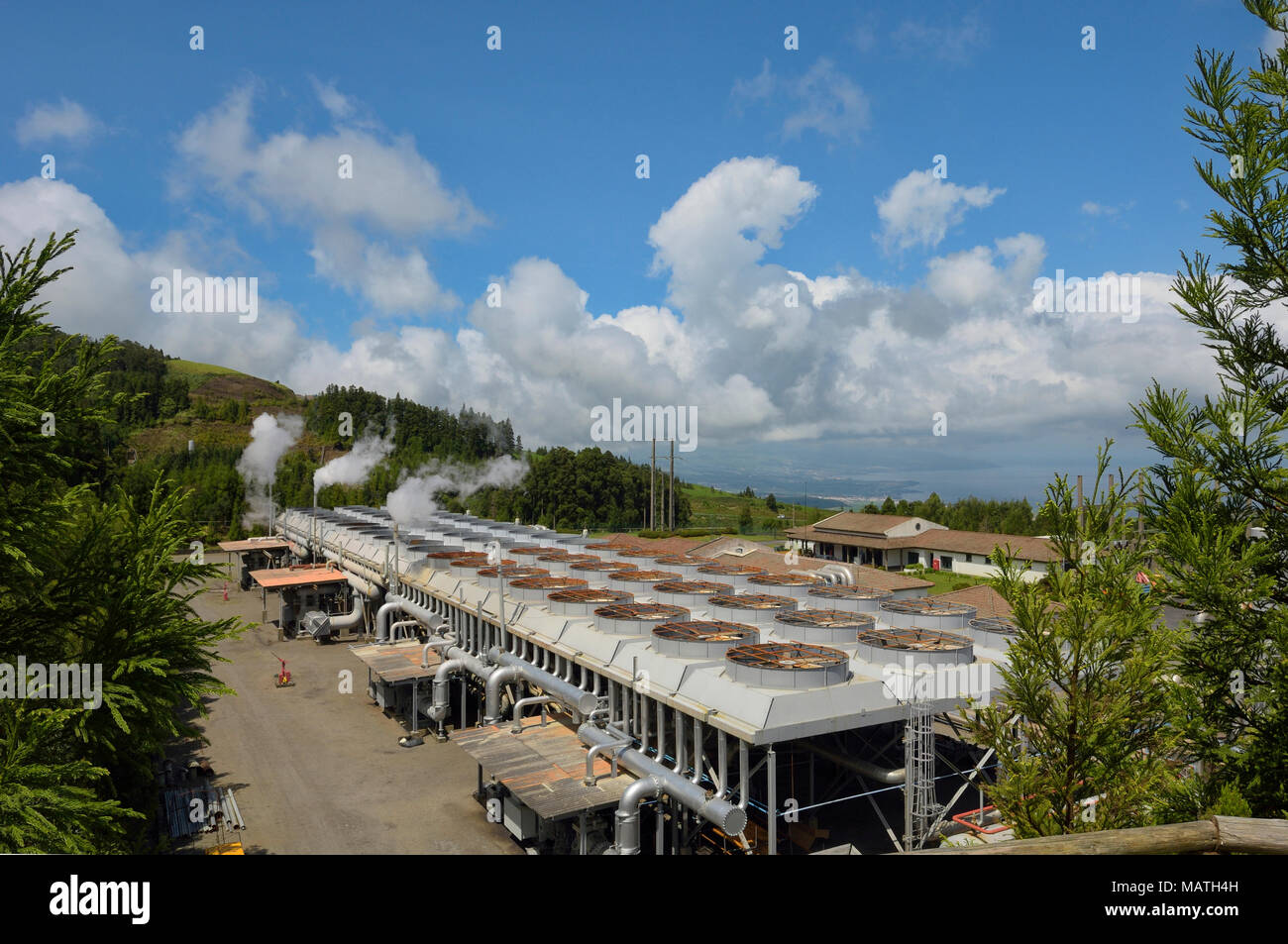 Portugal, Azores, Sao Miguel Island, Ribiera Grande Geothermal power ...