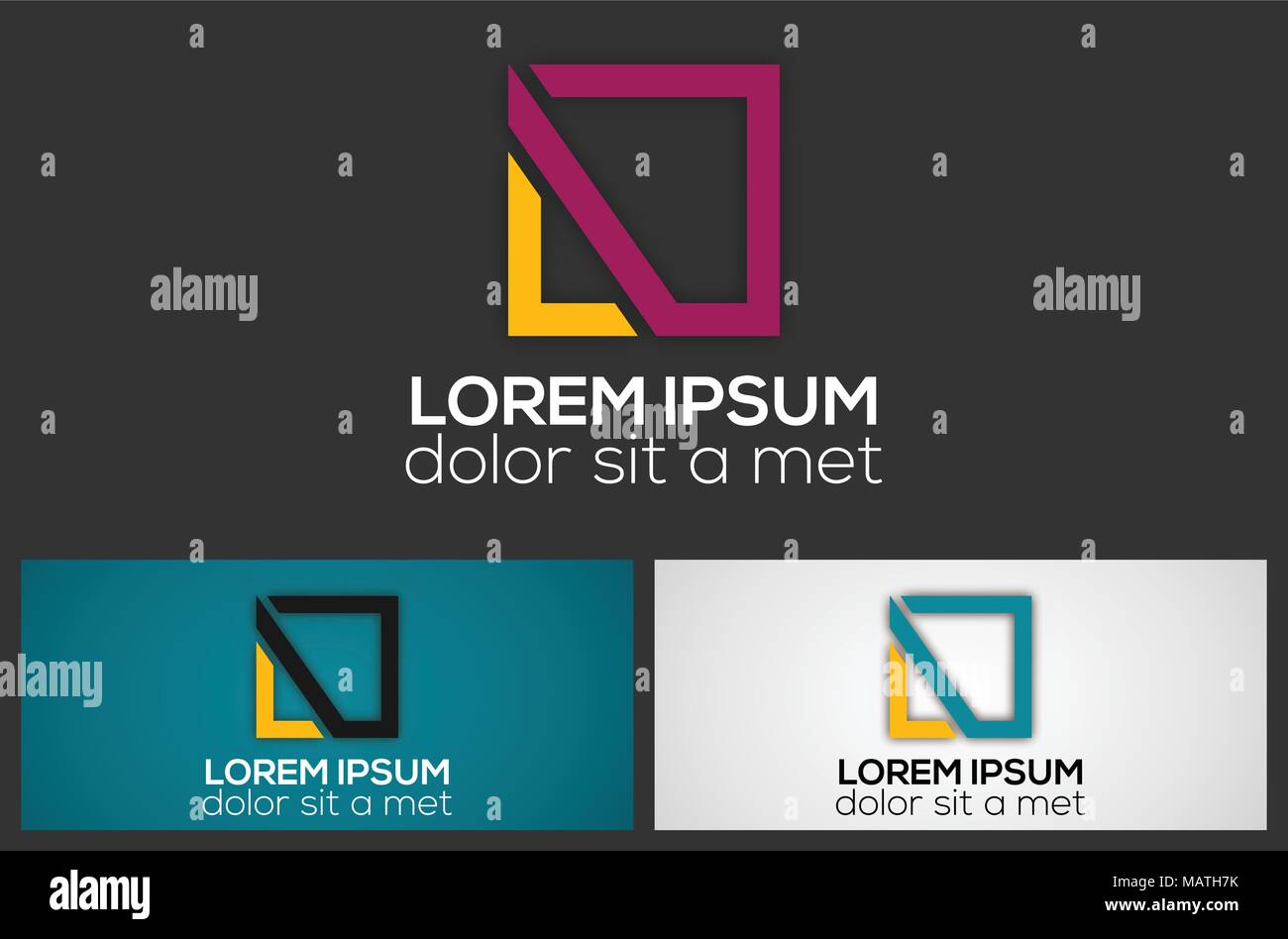 Square branding design logo Stock Vector Images - Alamy