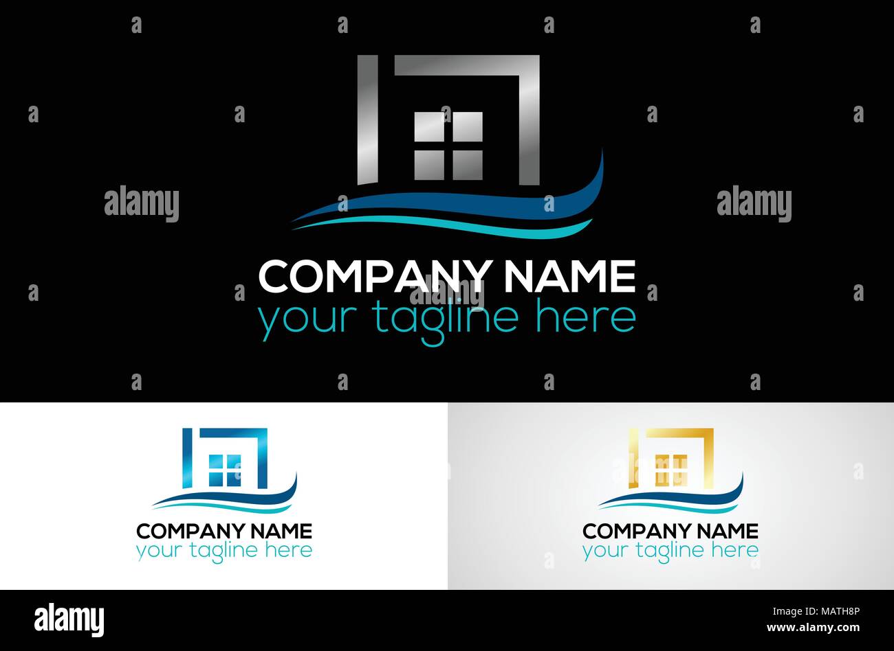 building wave logo design Stock Vector Image & Art - Alamy