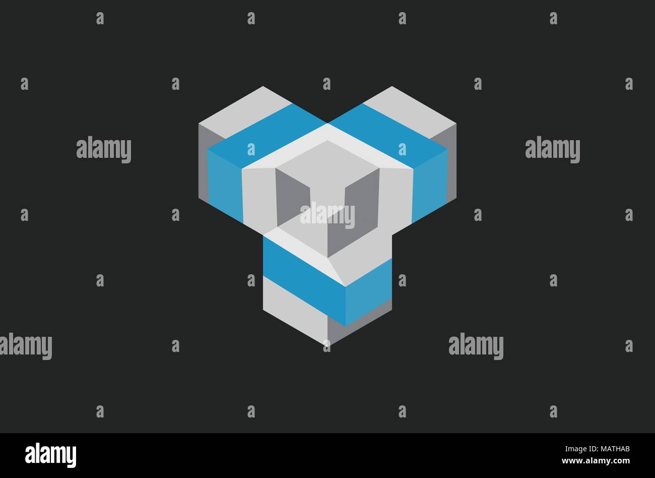 cube 3D logo design Stock Vector Image & Art - Alamy