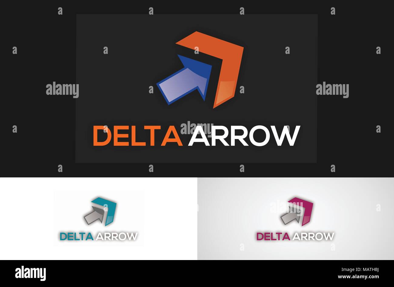 delta arrow logo design Stock Vector Image & Art - Alamy