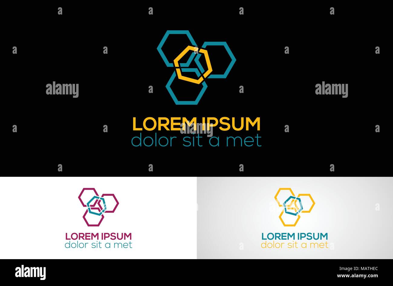 Hexagonal logo hi-res stock photography and images - Alamy