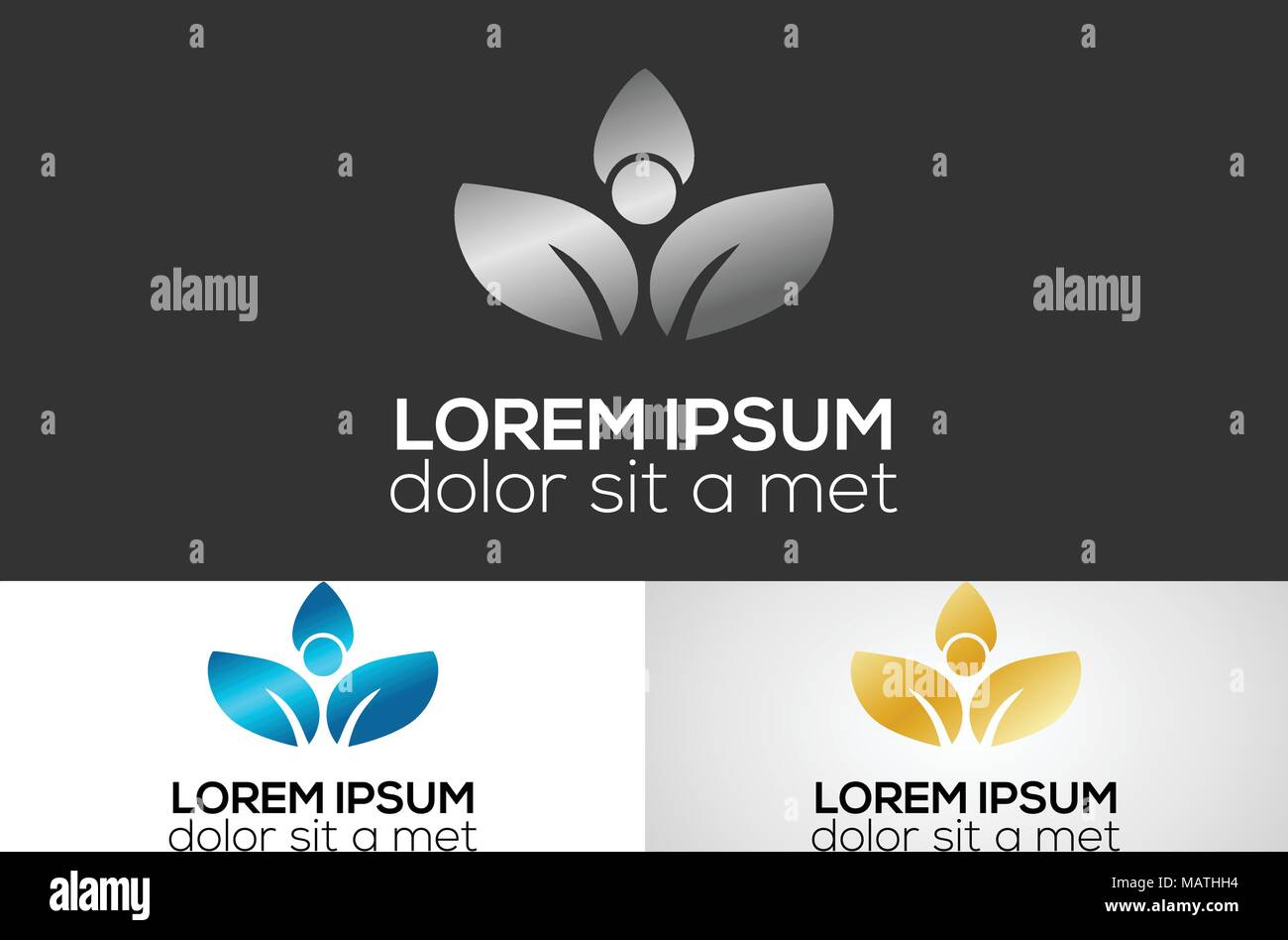 Leaf art emblem graphic Stock Vector Images - Alamy