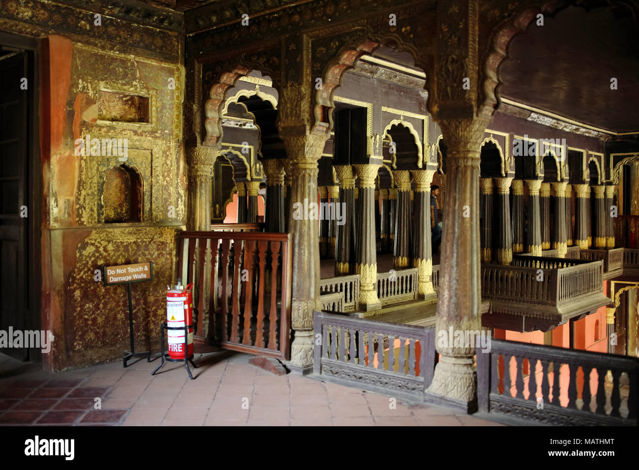 Bangalore, India - October 23, 2016: An interior view of Tippu Sultan's ...