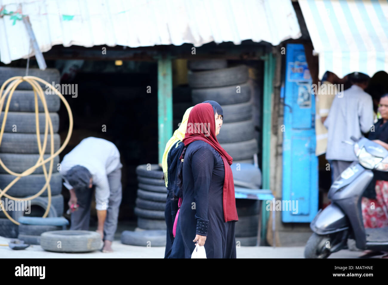 Bangalore, India - October 23, 2016: Unknown Muslim women in ...