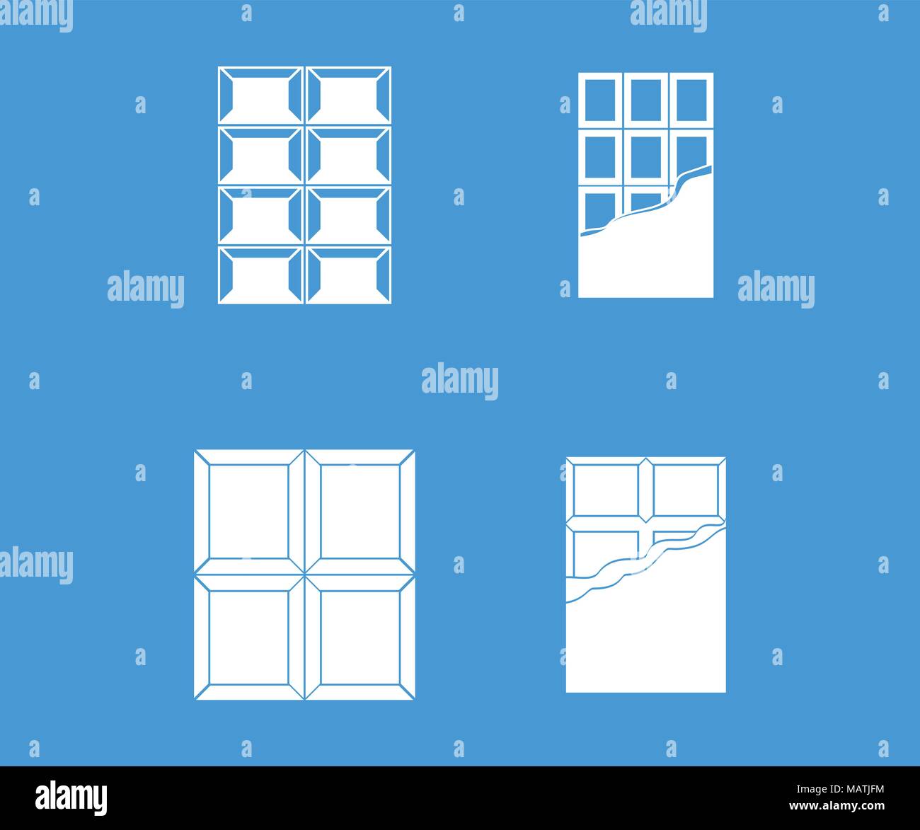 Chocolate icon blue set vector Stock Vector Image & Art - Alamy