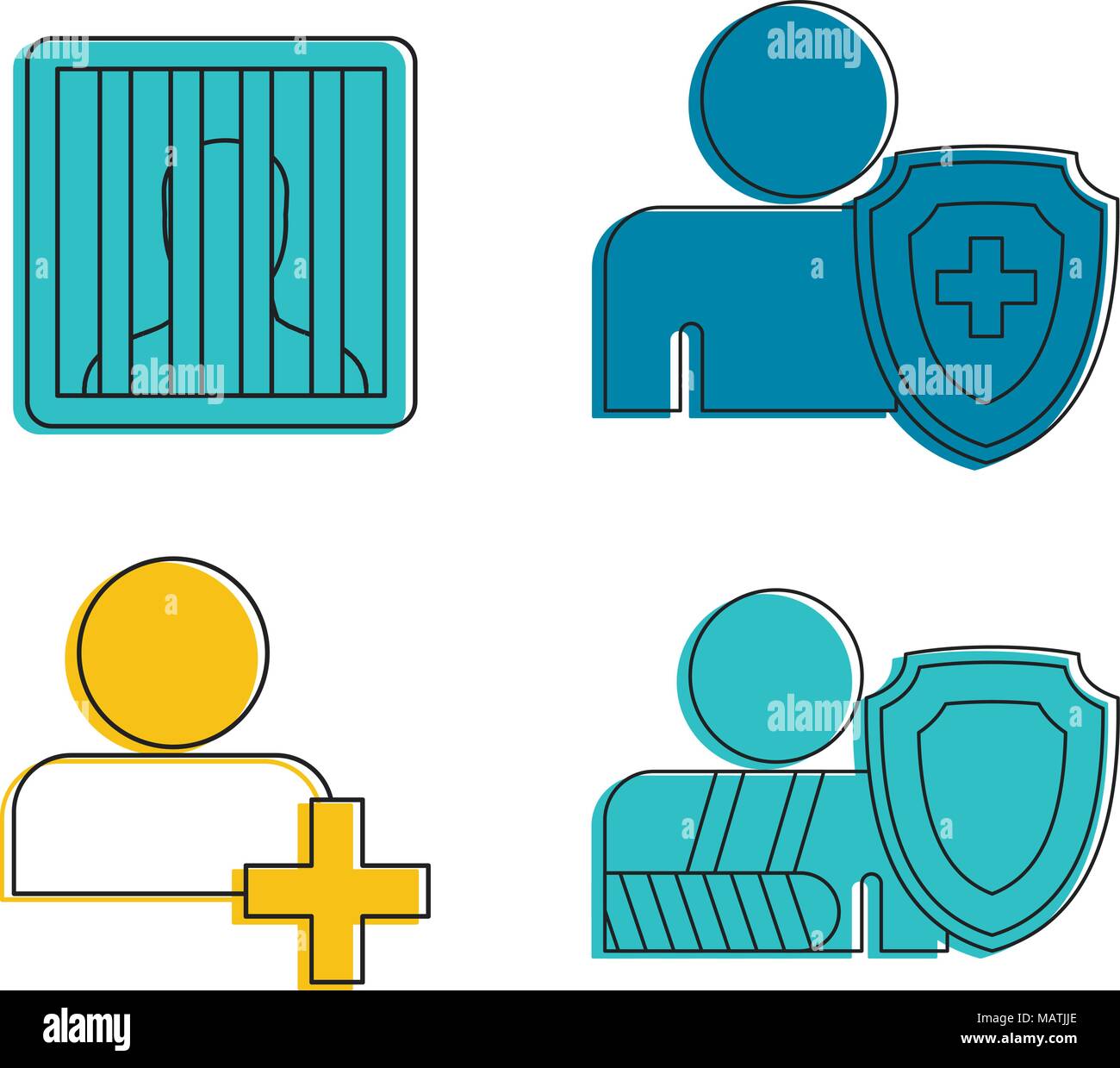 Human sign icon set, color outline style Stock Vector Image & Art - Alamy