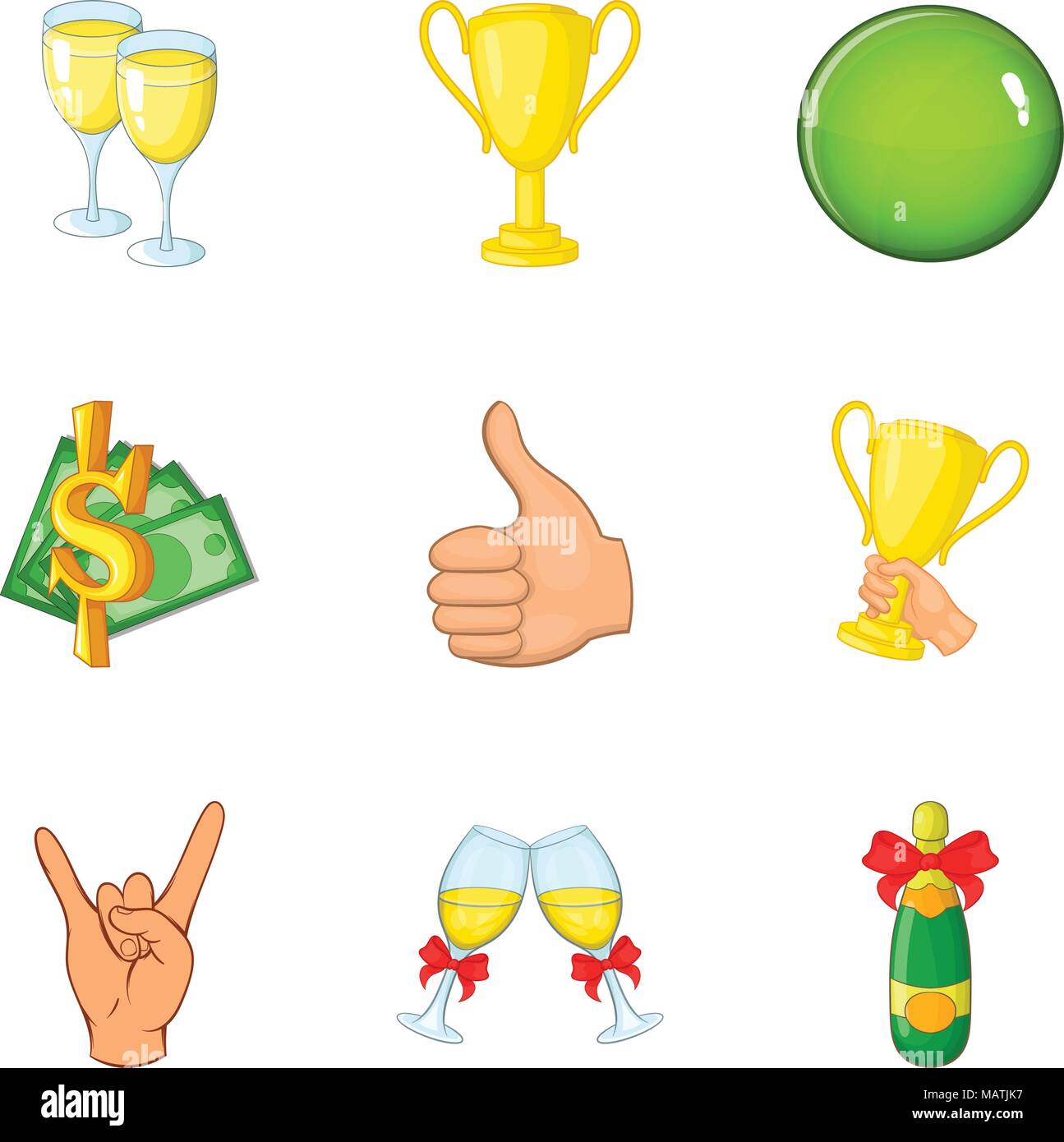 Rewarding icons set, cartoon style Stock Vector Image & Art - Alamy