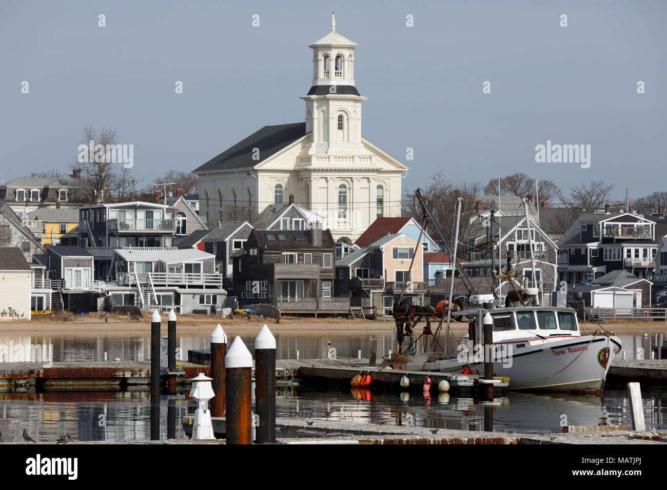 Off season, Provincetown harbor, Cape Cod, Massachusetts Stock Photo ...