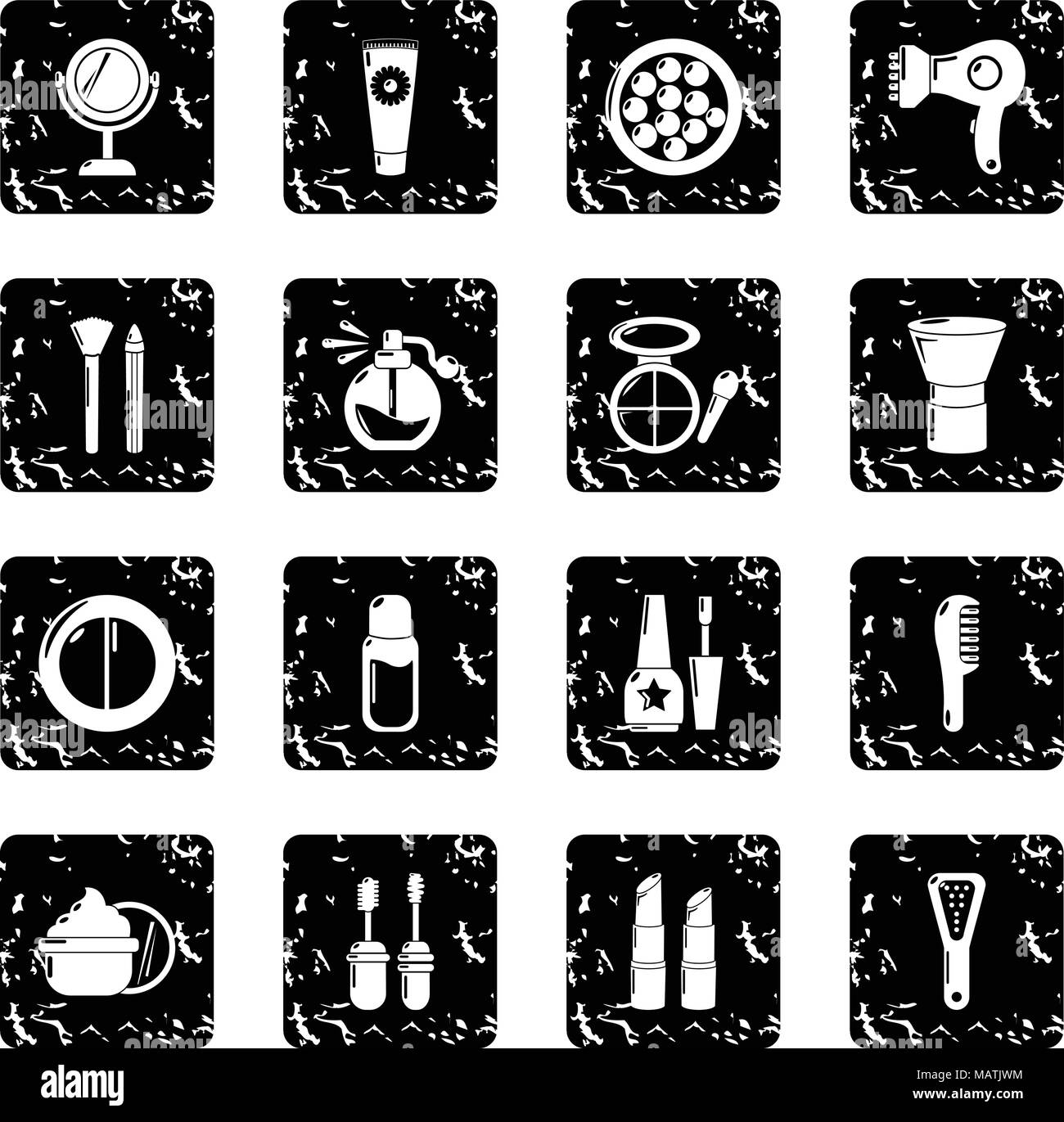 Cosmetics icons set grunge vector Stock Vector Image & Art - Alamy