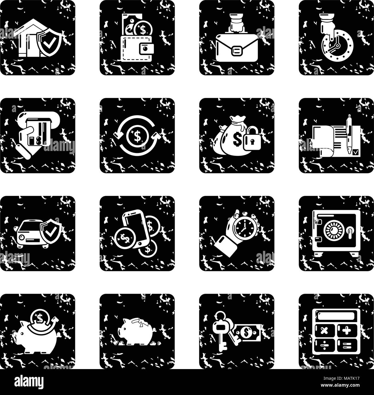 Credit icons set grunge vector Stock Vector Image & Art - Alamy