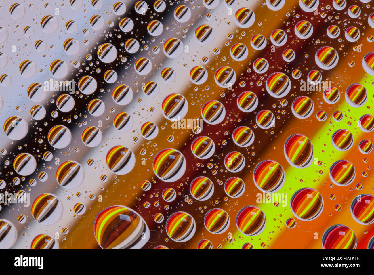 Color abstract background with drops and wooden pencils set Stock Photo ...