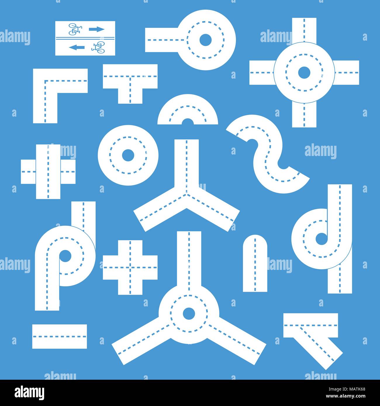 Road direction icon blue set vector Stock Vector Image & Art - Alamy