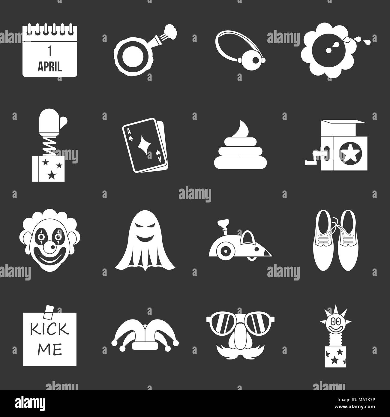 April fools day icons set grey vector Stock Vector Image & Art - Alamy
