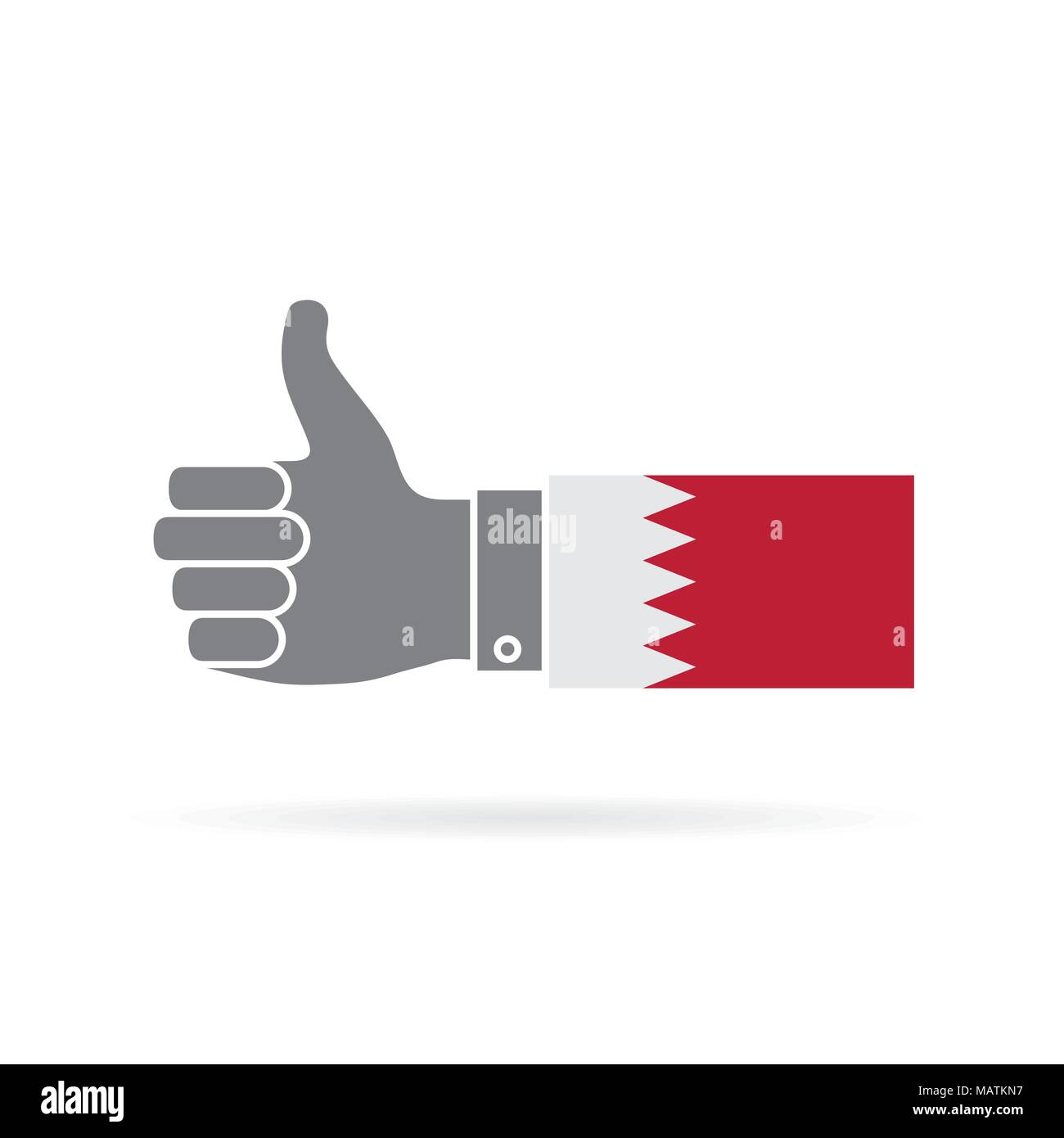 Bahrain country flag thumbs up vector icon Stock Vector Image & Art - Alamy