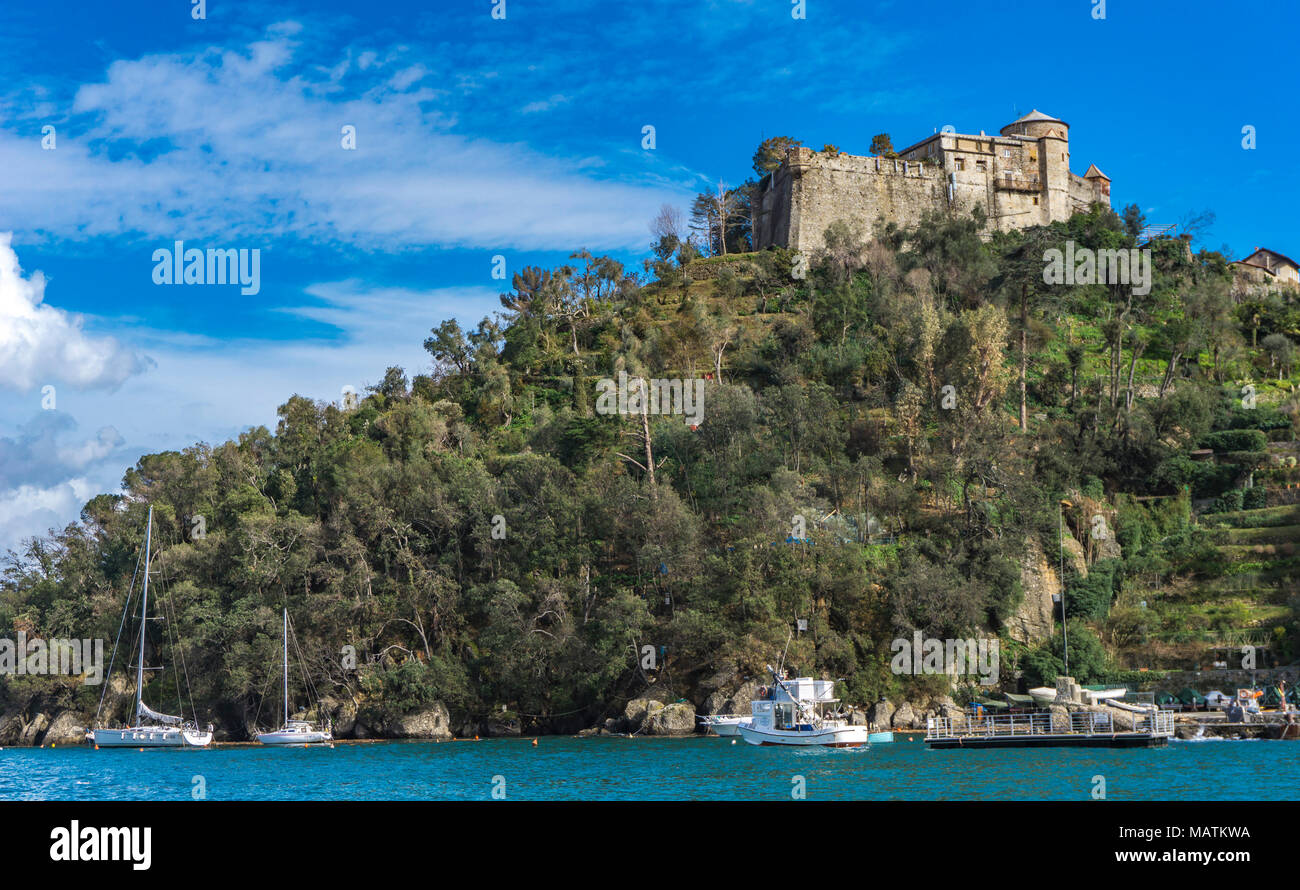 Castello brown castle portofino, italy hi-res stock photography and ...