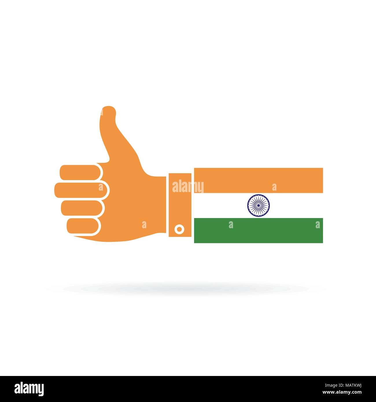 Indian thumbs up Stock Vector Images - Alamy