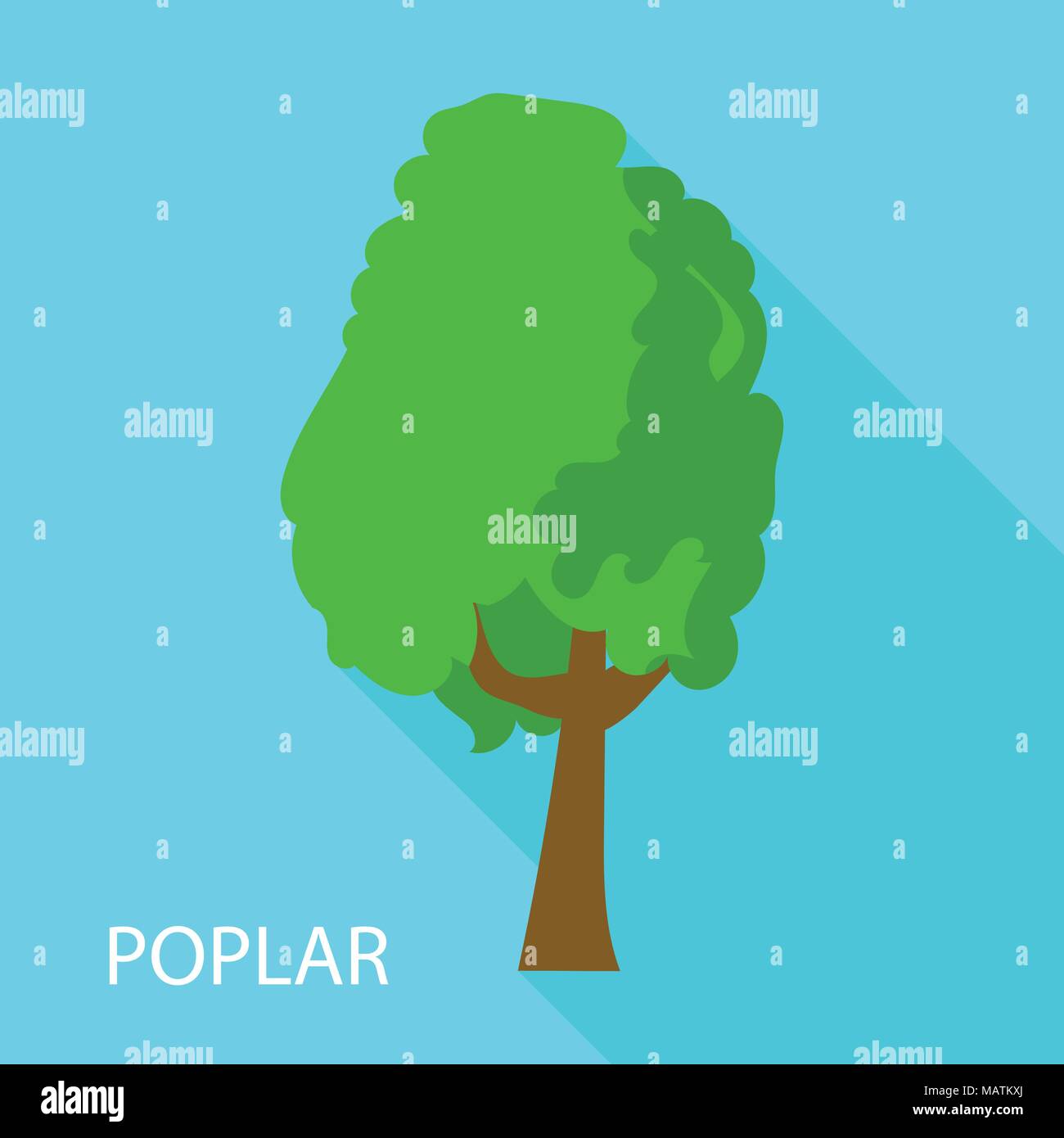 Poplar icon, flat style Stock Vector Image & Art - Alamy