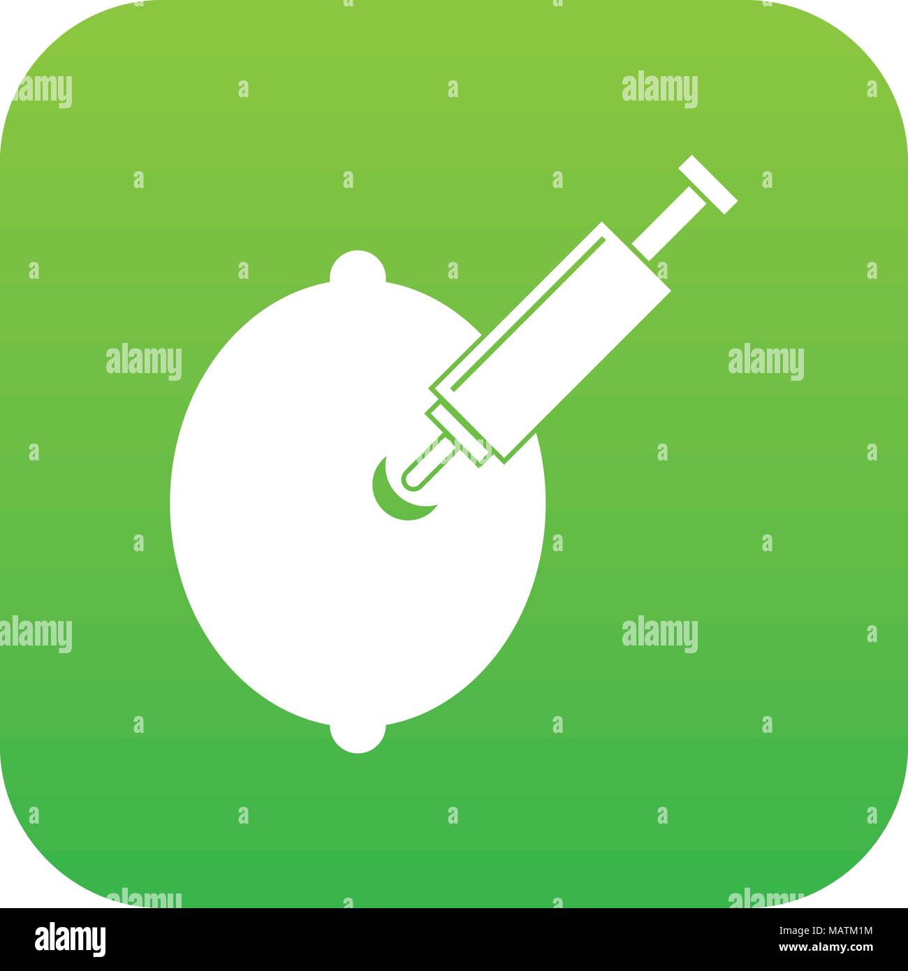 GMO lemon with syringe icon digital green Stock Vector Image & Art - Alamy