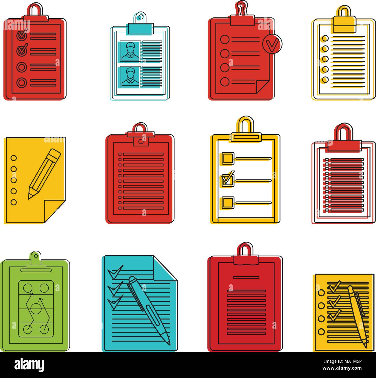 To do list icon set, color outline style Stock Vector Image & Art - Alamy To do list icon set, color outline style Stock Vector Image & Art - Alamy