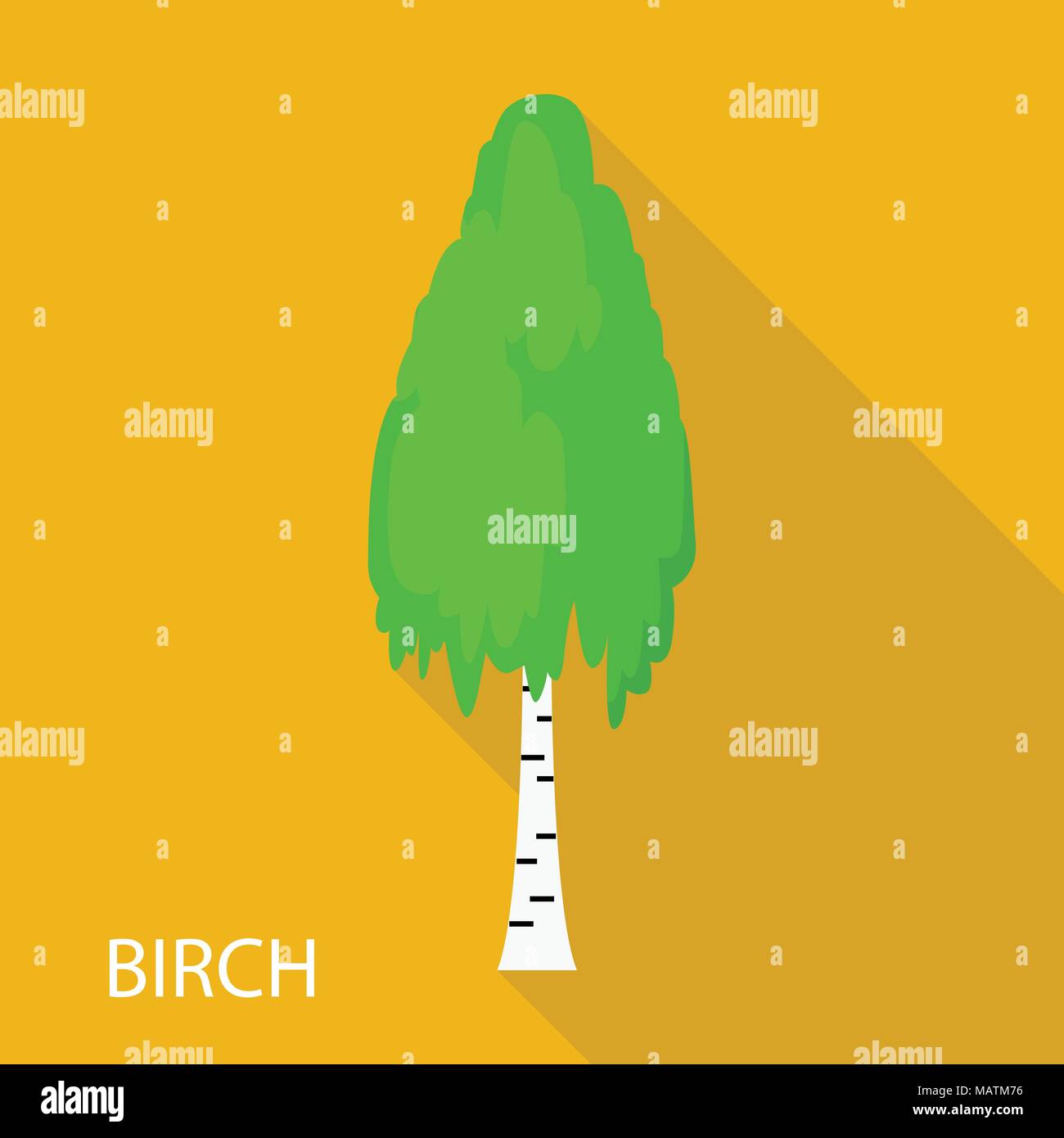 Birch icon, flat style Stock Vector Image & Art - Alamy