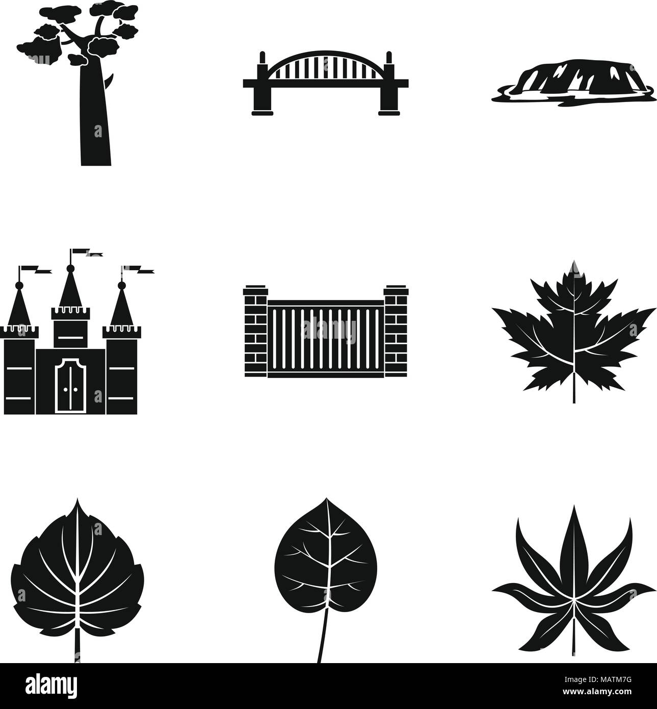 Picture icons set, simple style Stock Vector Image & Art - Alamy