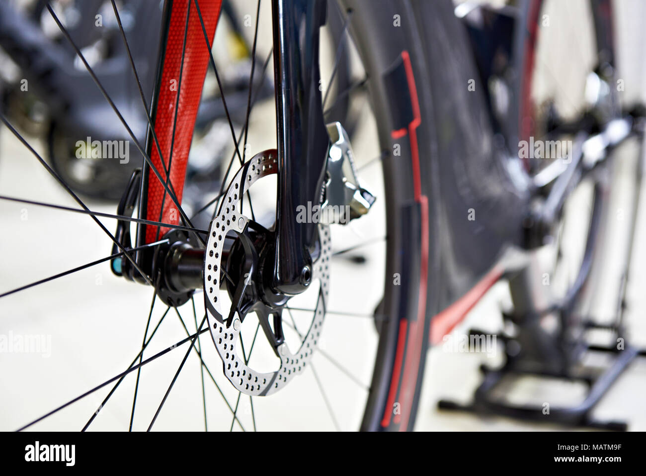 Front disc brake sport racing bicycle Stock Photo - Alamy