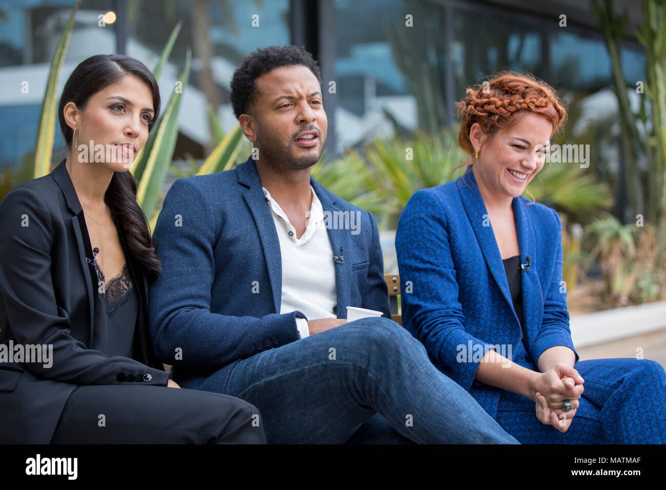 Nazneen Contractor, Brandon Jay McLaren and Sarah Greene attend the ...