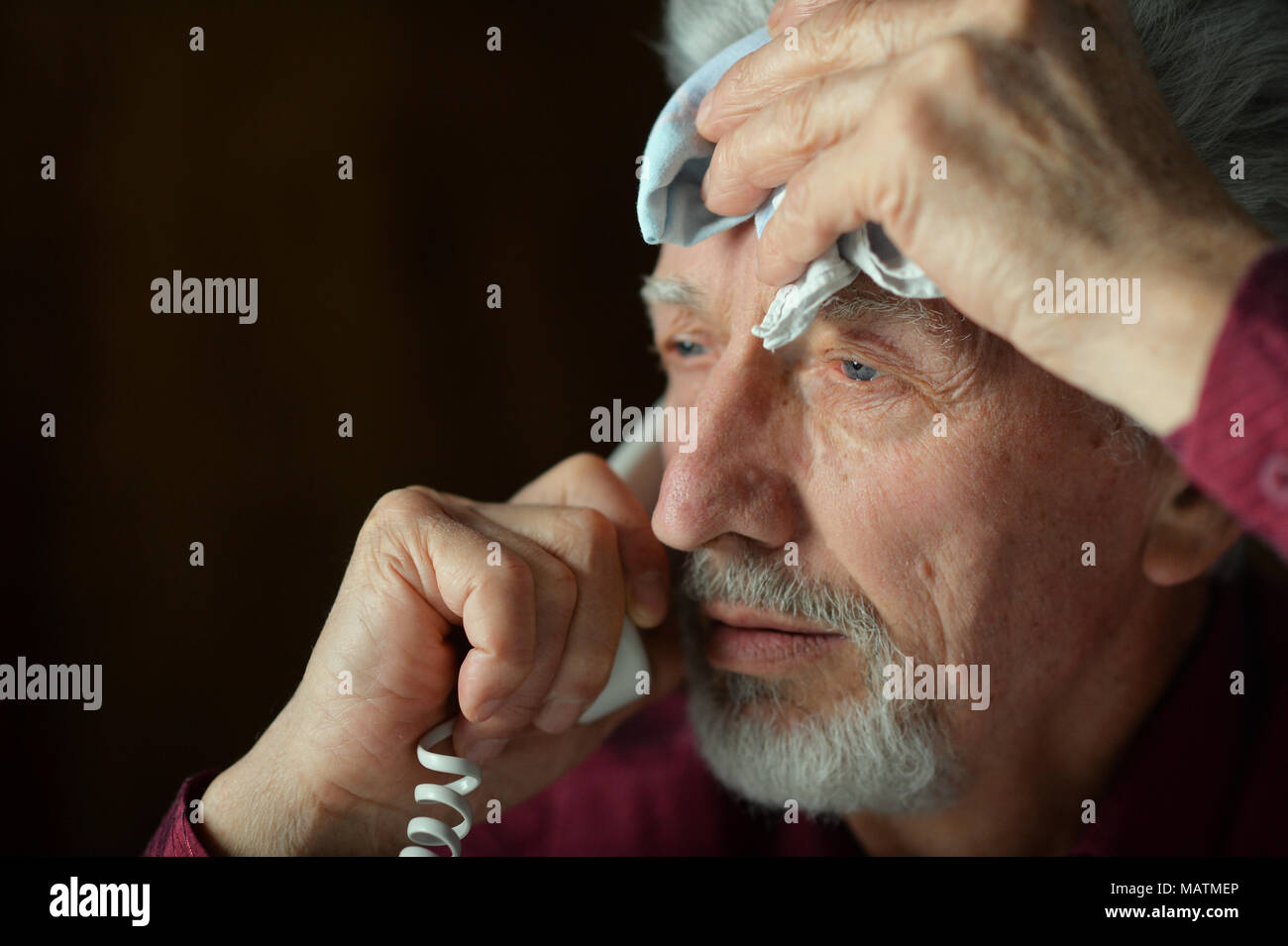 Elder person talking hi-res stock photography and images - Alamy