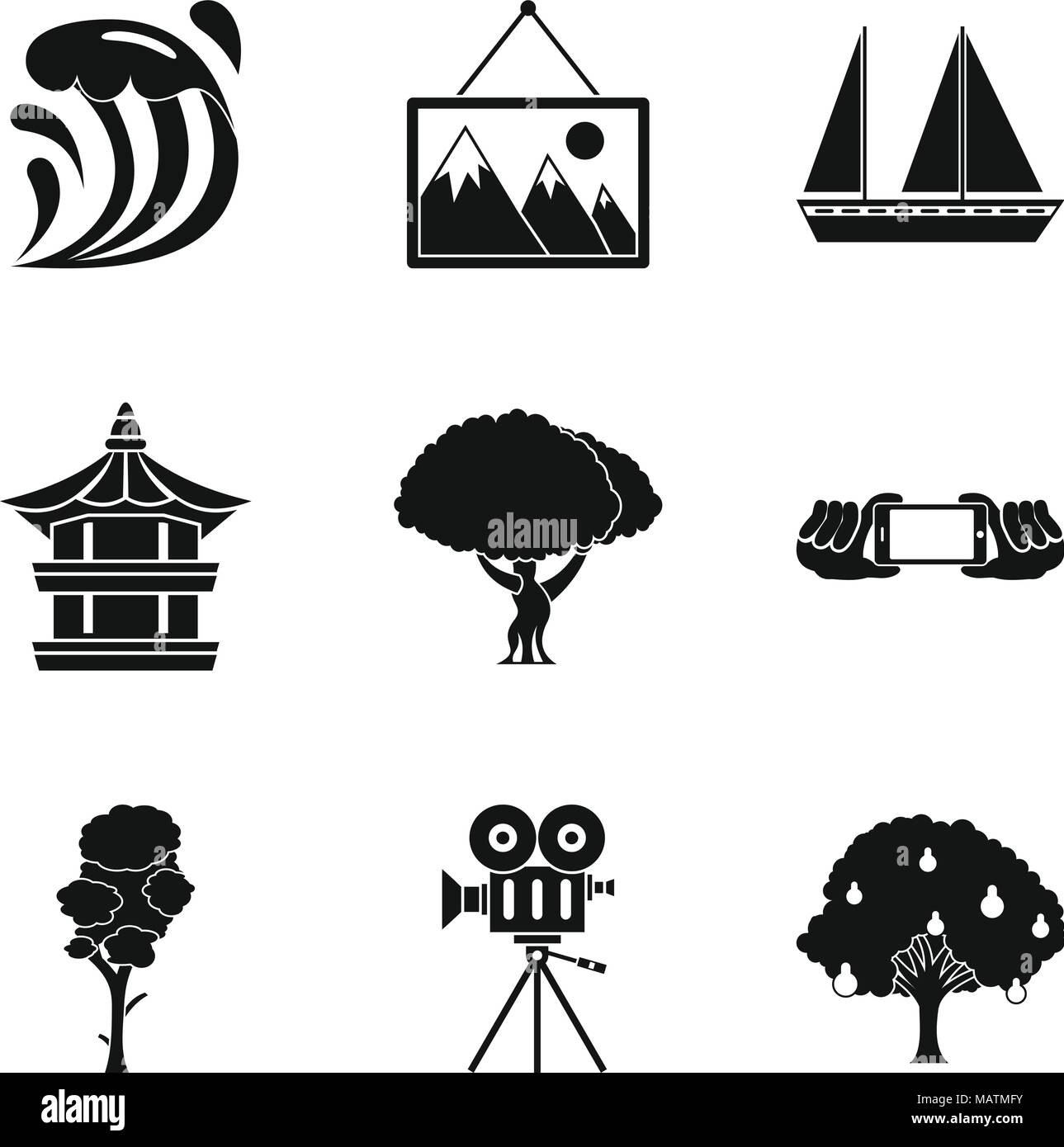 World view icons set, simple style Stock Vector Image & Art - Alamy