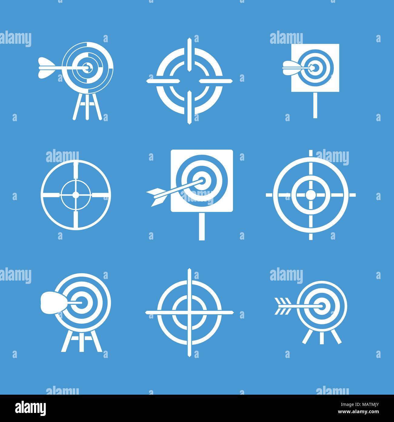Target icon blue set vector Stock Vector Image & Art - Alamy