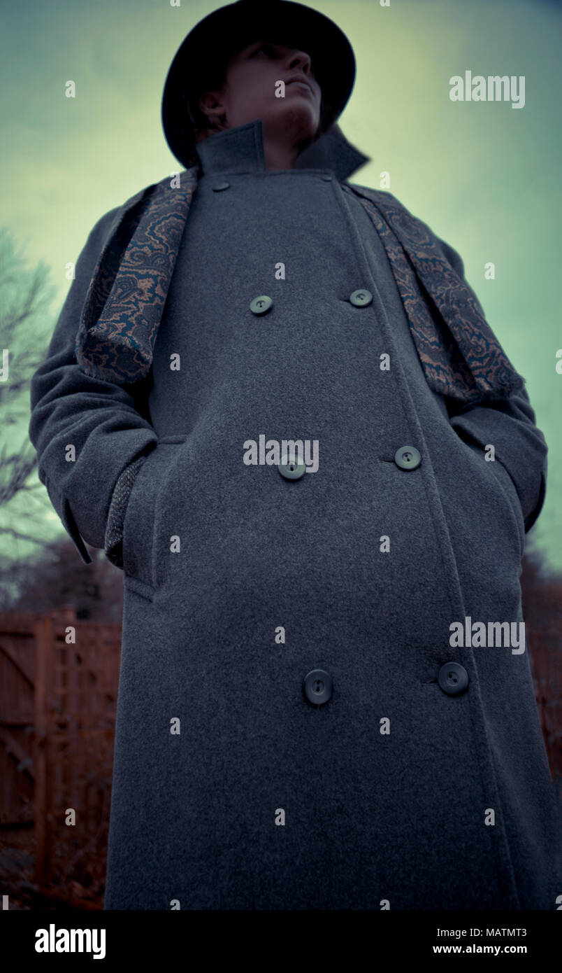 imposing man wearing a hat,low angle Stock Photo - Alamy