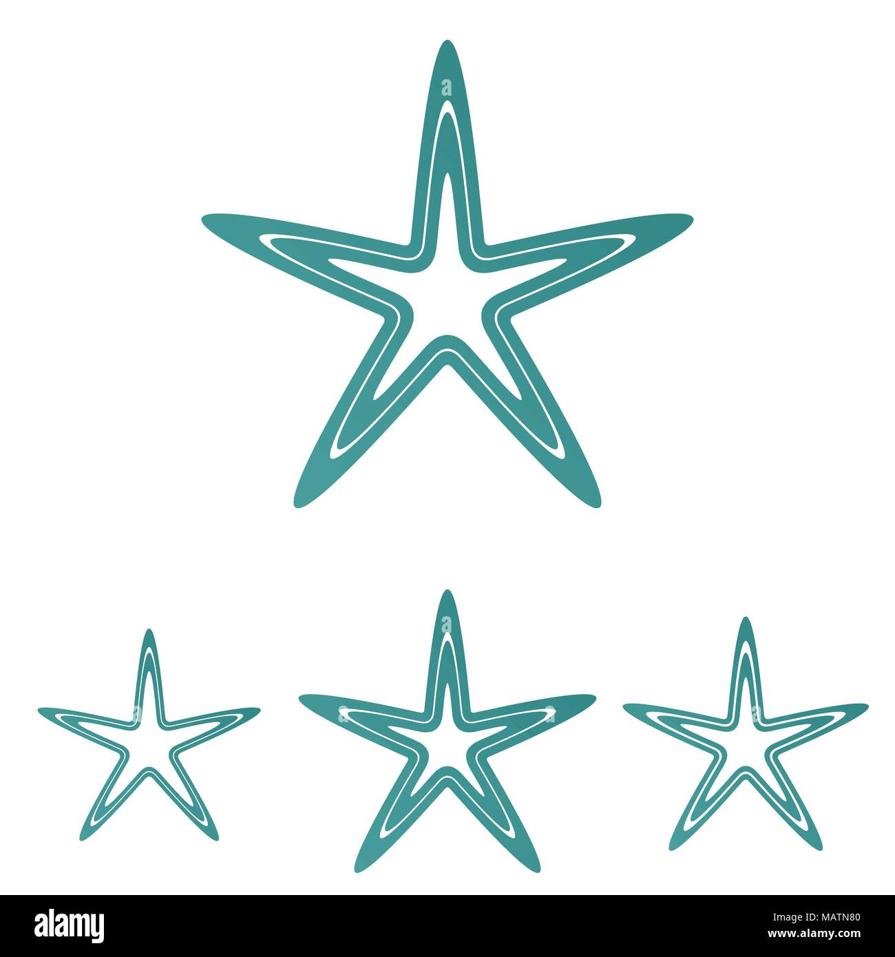 Teal line star logo design set Stock Vector Image & Art - Alamy
