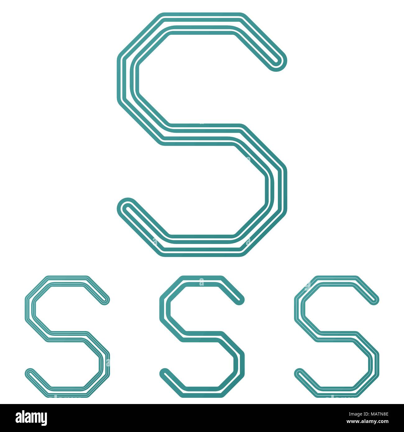 Teal line s logo design set Stock Vector Image & Art - Alamy