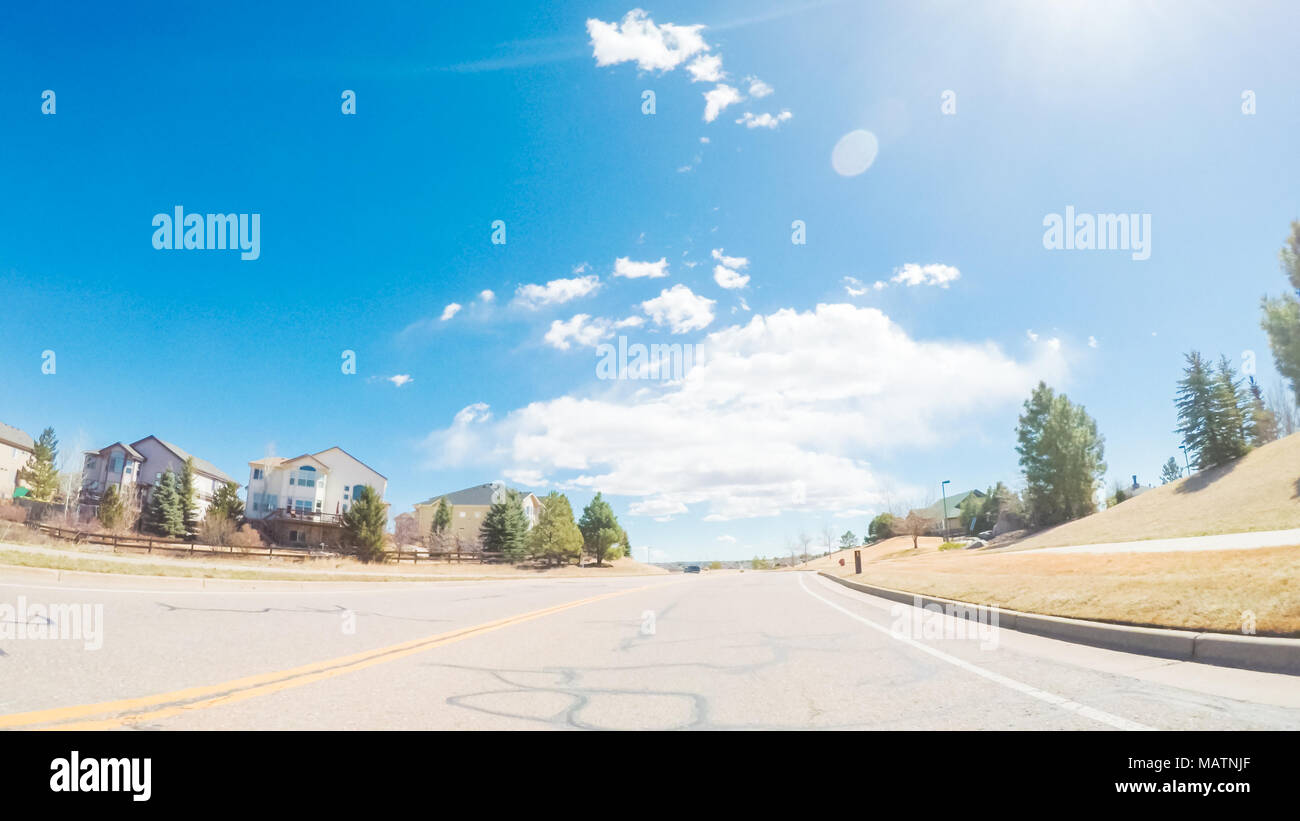 Driving through the suburbs hi-res stock photography and images - Alamy