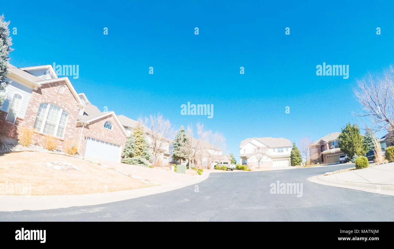 Driving through typical North American suburbs Stock Photo - Alamy