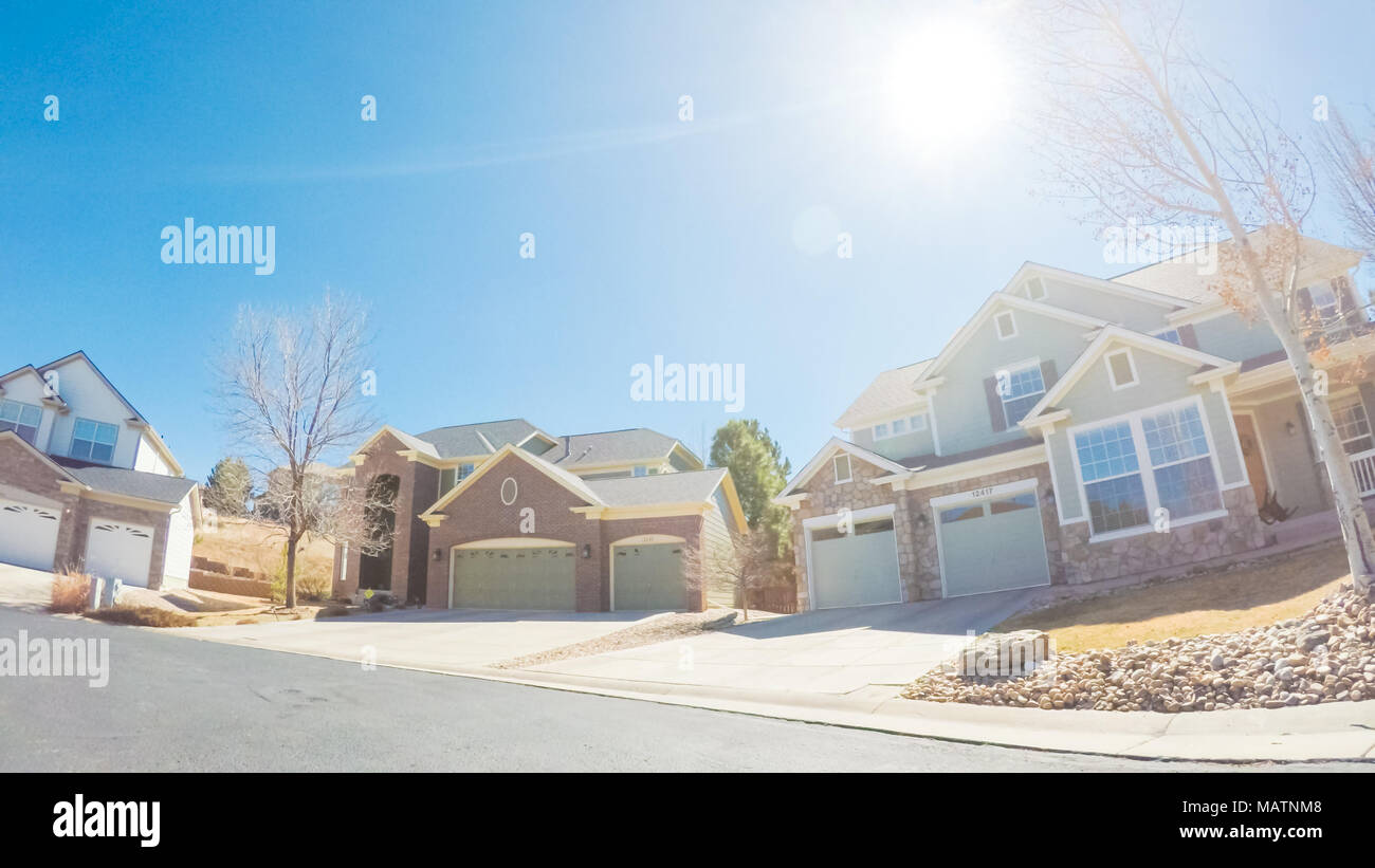 Driving through typical North American suburbs Stock Photo - Alamy