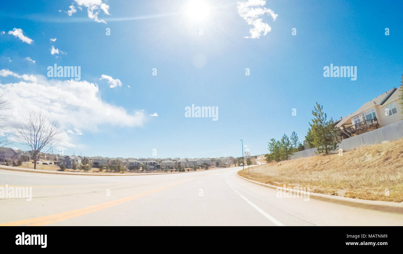Driving through typical North American suburbs Stock Photo - Alamy