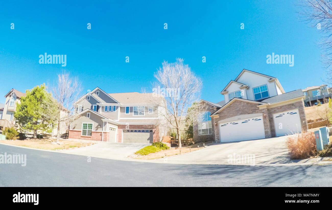 Driving through typical North American suburbs Stock Photo - Alamy