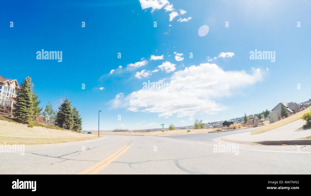 Driving through the suburbs hi-res stock photography and images - Alamy