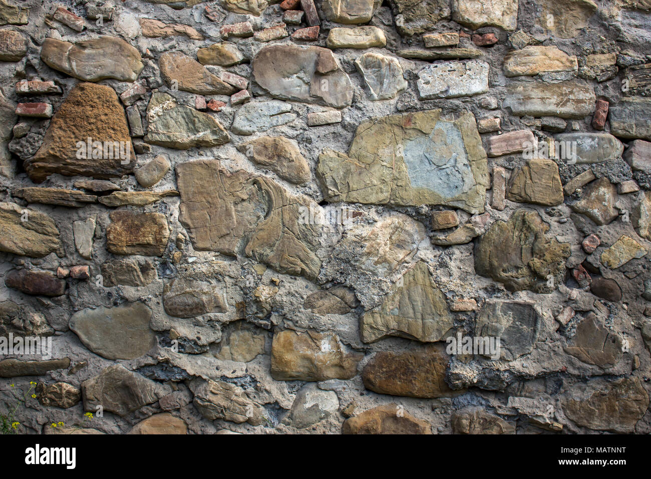 rural stonewall/Typical stone wall in the Ananuri castle Stock Photo ...