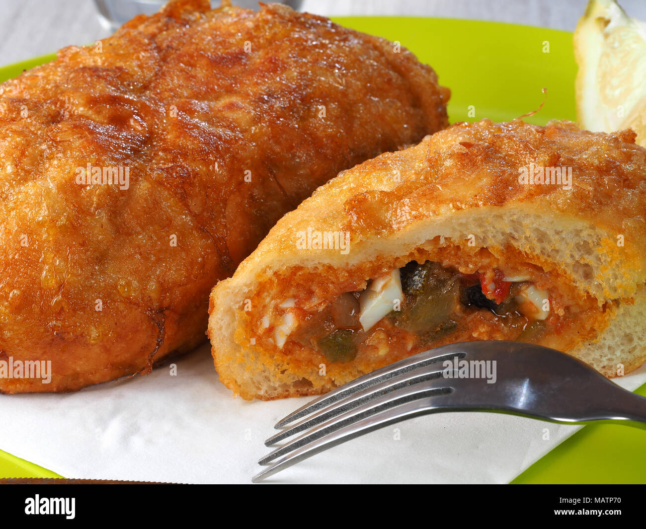 FRIED STUFFED SANDWICH - PANECILLO RELLENO FRITO CALLED PEPITO ...