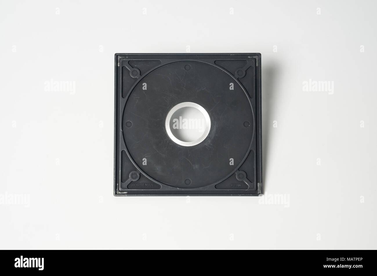 Large Format Camera Lens Board From Side that faces film Stock Photo ...