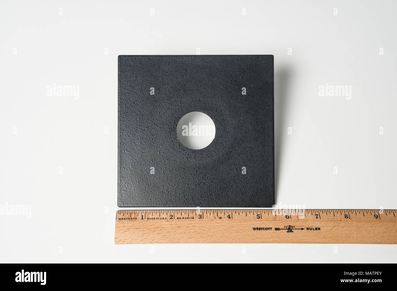 Large Format Camera Lens Board From Front Side Stock Photo - Alamy