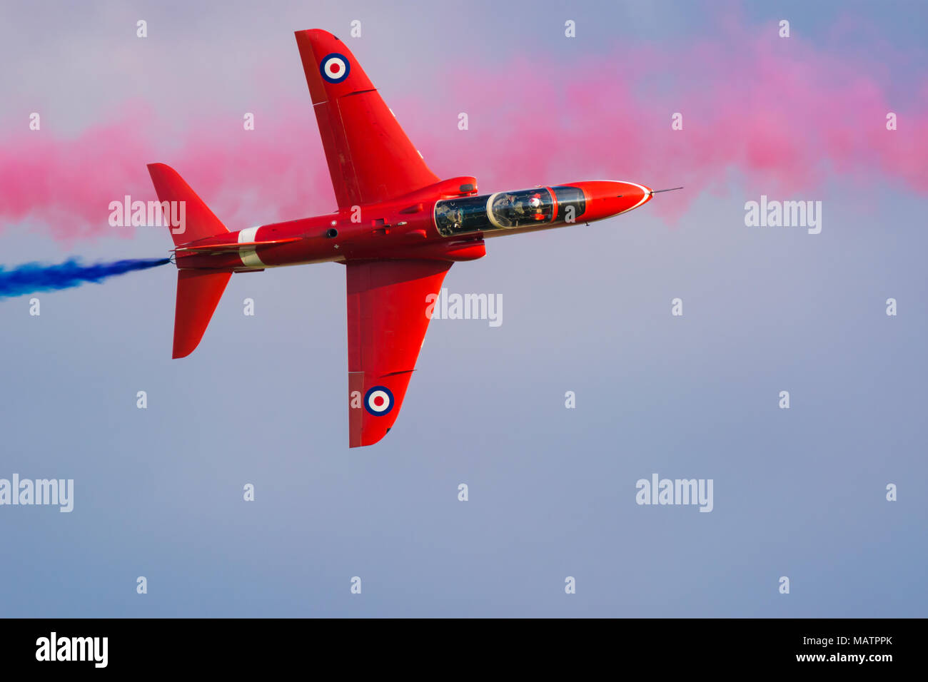 Single Royal AirForce Red Arrow Knife Edge Stock Photo - Alamy