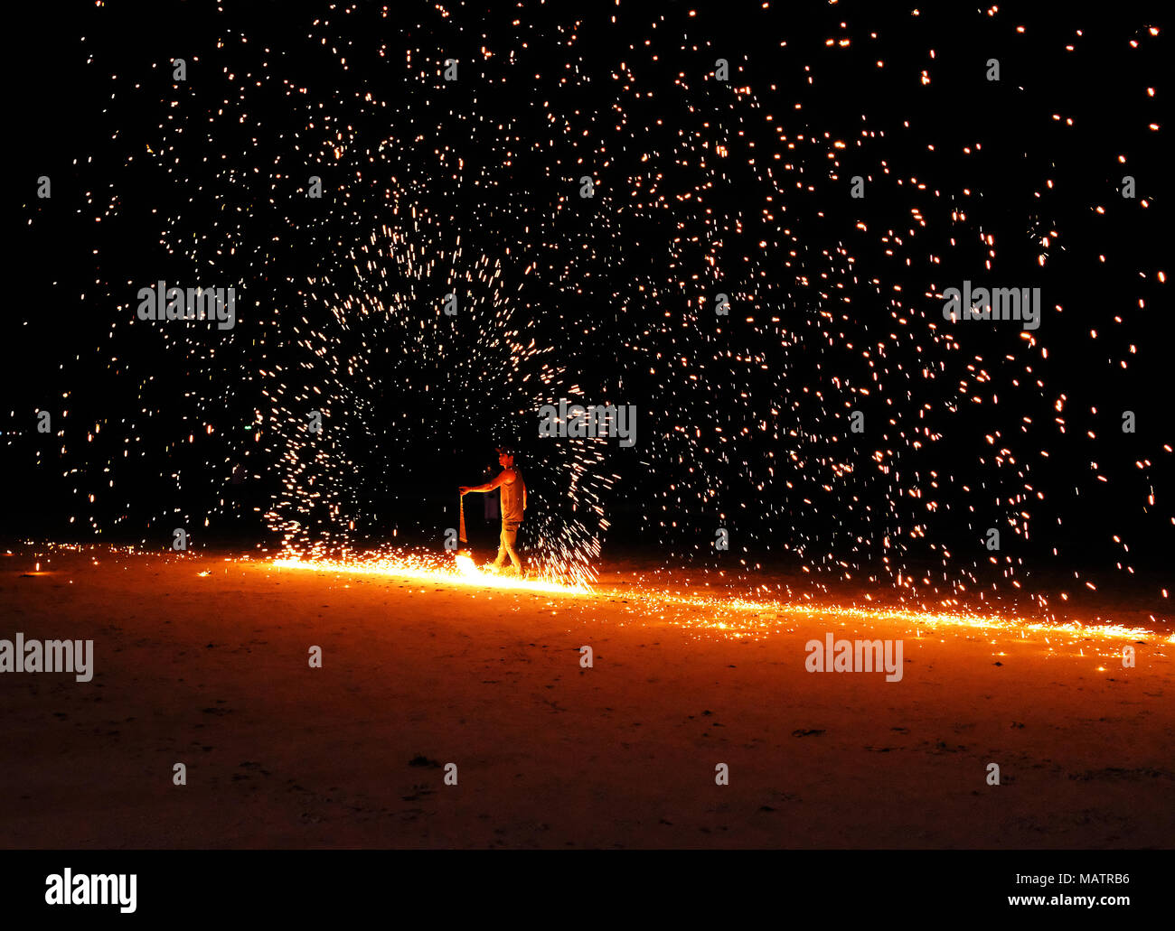 Flying sparks and flames fire hi-res stock photography and images - Alamy