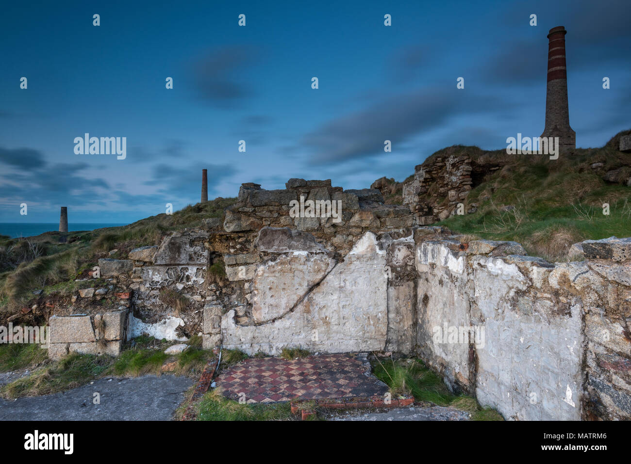 the derelict and abandoned engine houses and chimneys at botallack and ...