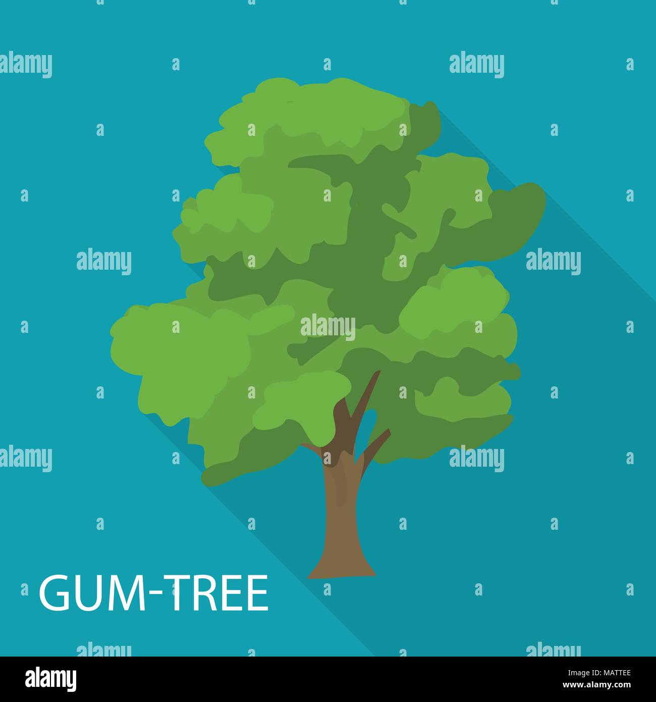 Gum tree icon, flat style Stock Vector Image & Art - Alamy