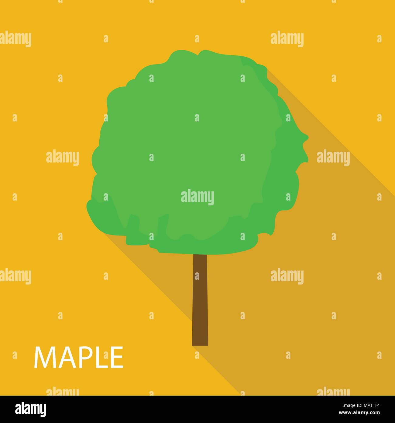 Maple tree icon, flat style Stock Vector Image & Art - Alamy