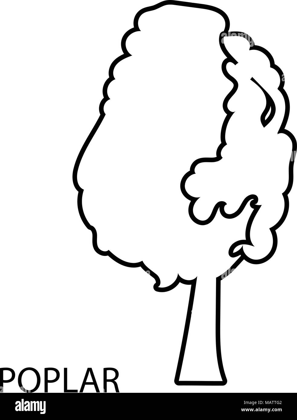 Poplar icon, outline style Stock Vector Image & Art - Alamy